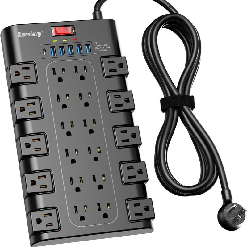 SUPERDANNY 28-in-1 Surge Protector, Power Strip with 22 Widely - TikTok ...