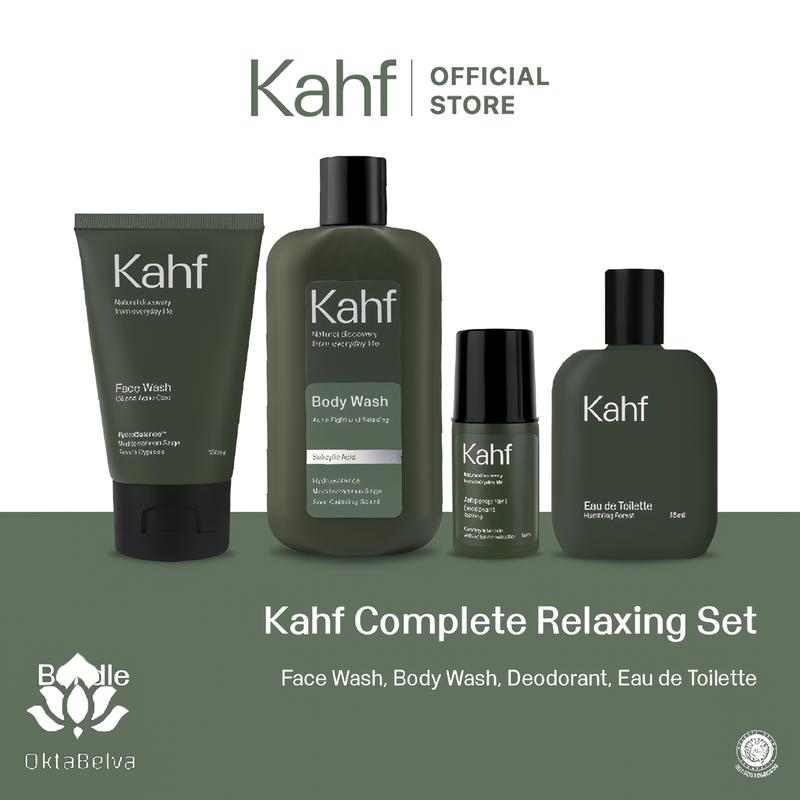 [Paket Komplit Kahf] Complete Relaxing Green Set (Face Wash, Body Wash ...
