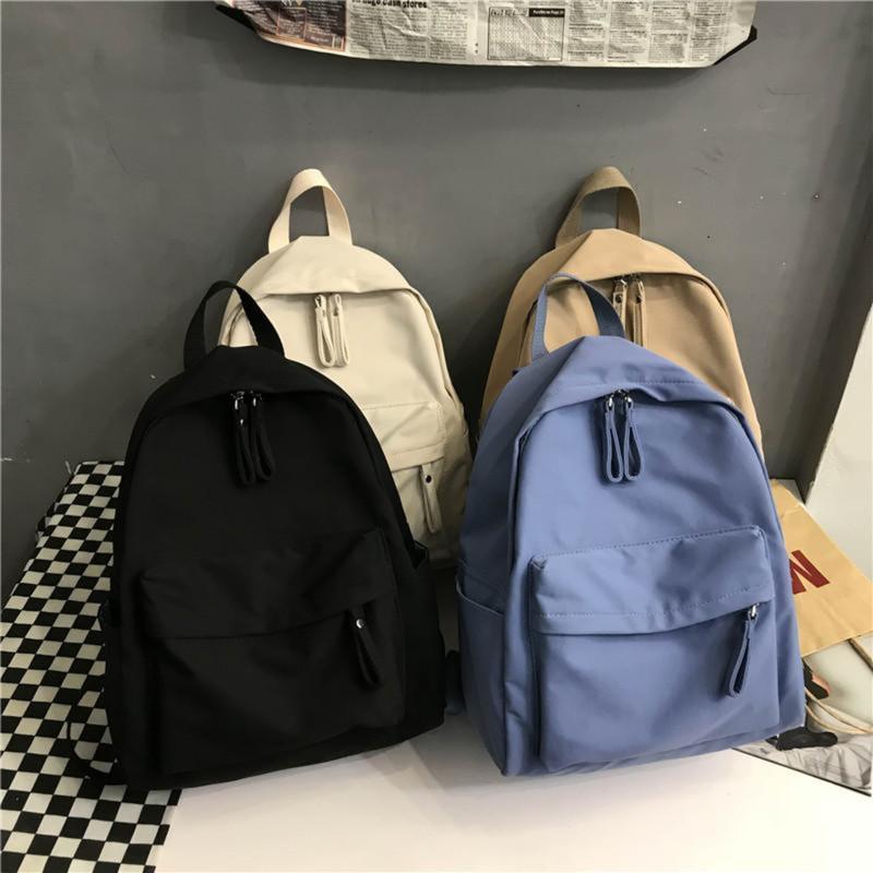 New Simple Solid Color Backpack, Men's and Women's Travel and Leisure ...