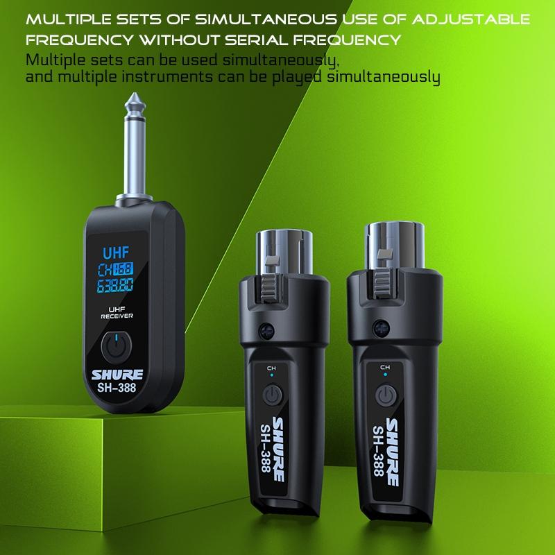sata shure SH-388 Universal Wireless System Mic Adapter Transmitter ...