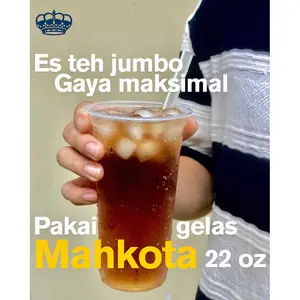 Gelas Plastik Cup PP 22 Oz Bening Mahkota 50 Pcs - Shop | Tokopedia