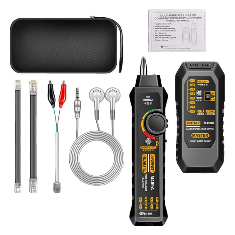 Network Cable Tester RJ45 + RJ11 Wire Wire Test Tool Line Finder ...