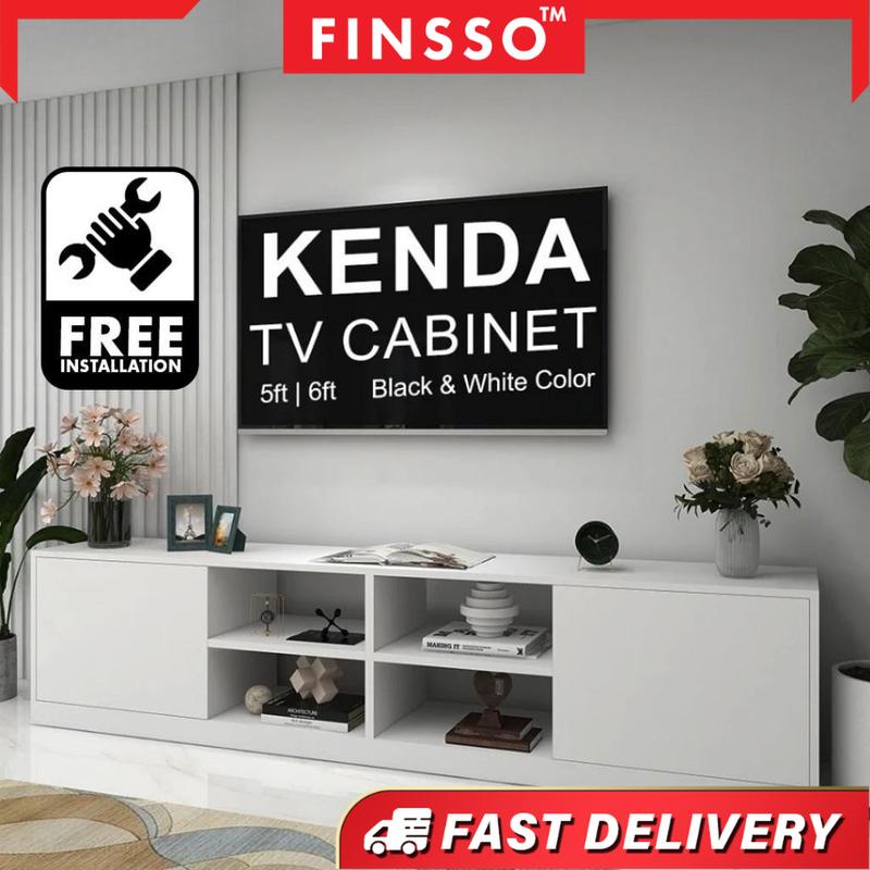 FREE SHIPPING & INSTALLATION !! Finsso : 6 Feet Modern TV Cabinet - TikTok Shop Singapore