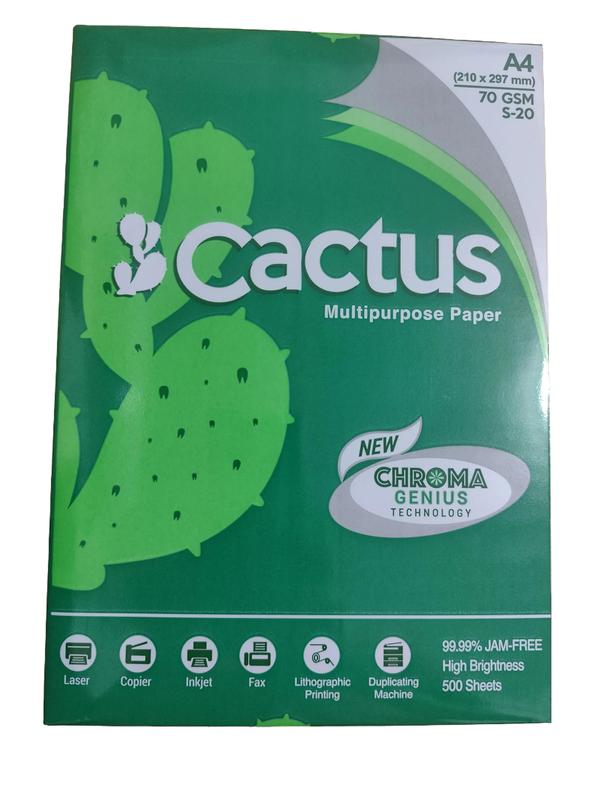 CACTUS MULTI PURPOSE PAPER BOND PAPER 70GSM SUB 20 A4/SHORT/LONG ...