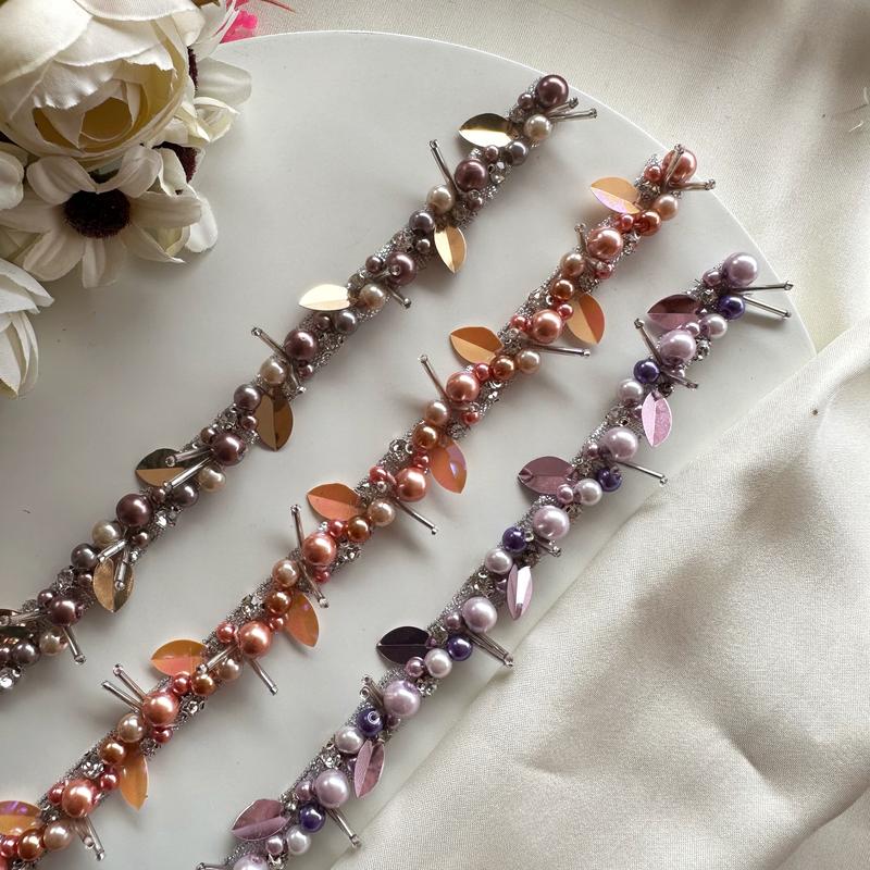 Payet Rangkai Mutiara A13/Renda mutiara/Bisa costum warna dan ukuran ...