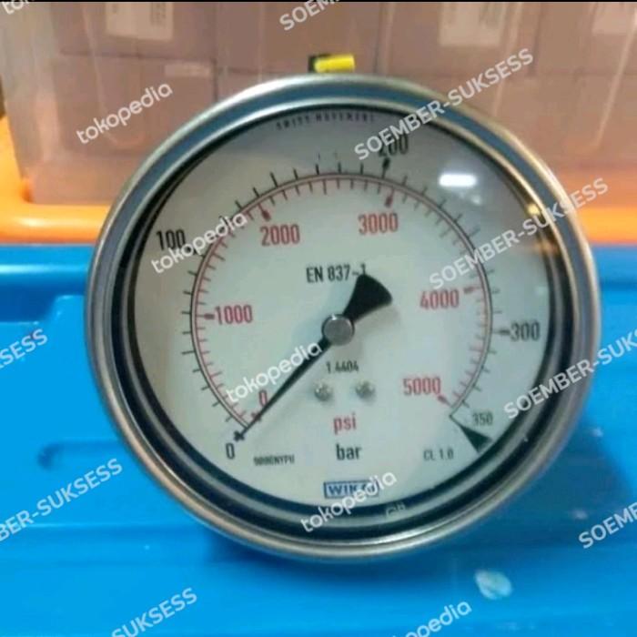 pressure gauge wika 2.5" inch 5000 PSi 1/4"NPT model payung - Shop ...