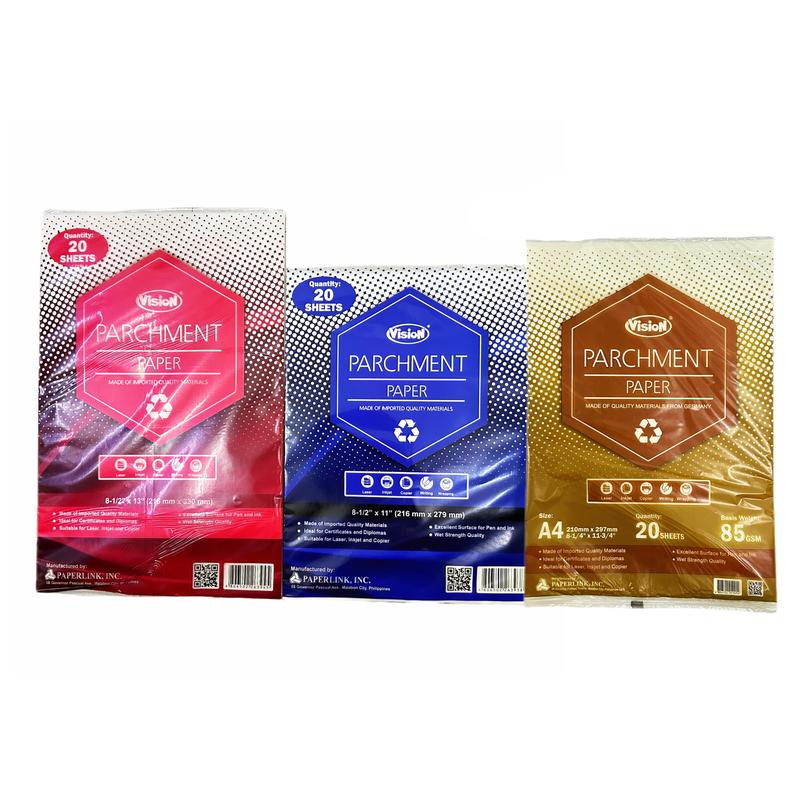 20 Sheets Parchment Paper - Long and Short A4 Size High Quality ...