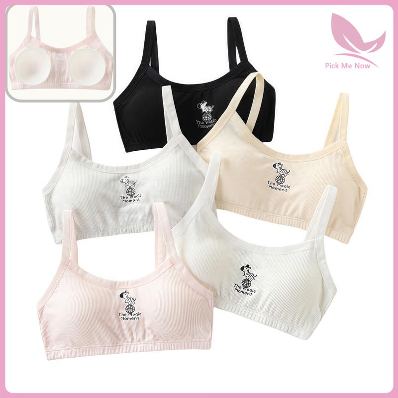 Girls Baby Bra Cute Cartoon Printed Anti-convex Point For Junior ...