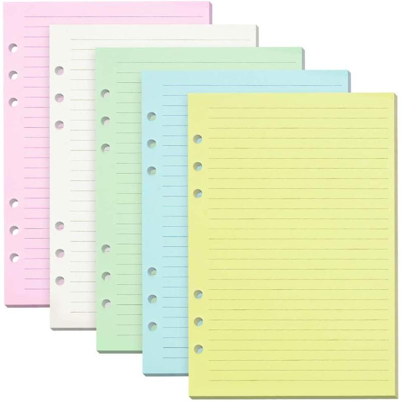 Lined Refill Paper, 200 Colored Ruled Pages for A6 Refillabl - TikTok Shop