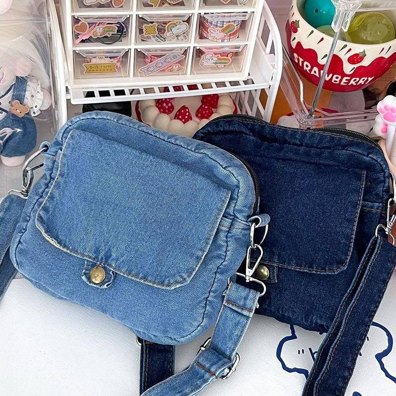 Japanese-Style Denim Idle Style Small Bag Casual Men's and Women's ...