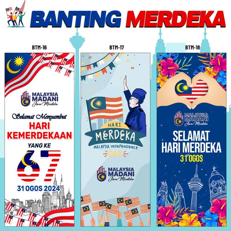 Bunting Hari Merdeka/Hari Kebangsaan Malaysia 2024 Design Terbaru ...