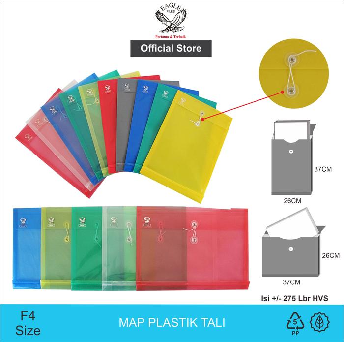 Jual EAGLE Map Plastik Tali Bening Opaque F4 / Map Plastik / Map / Map ...
