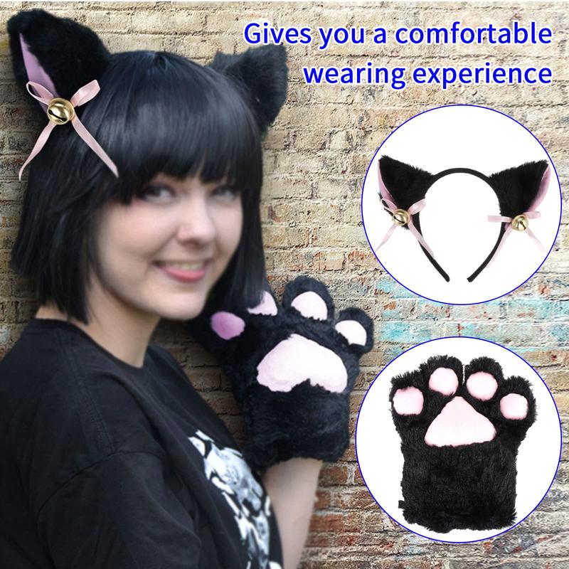 Cat Ear Hairband Set, Animal Cosplay Costume Accessory with Hairband ...