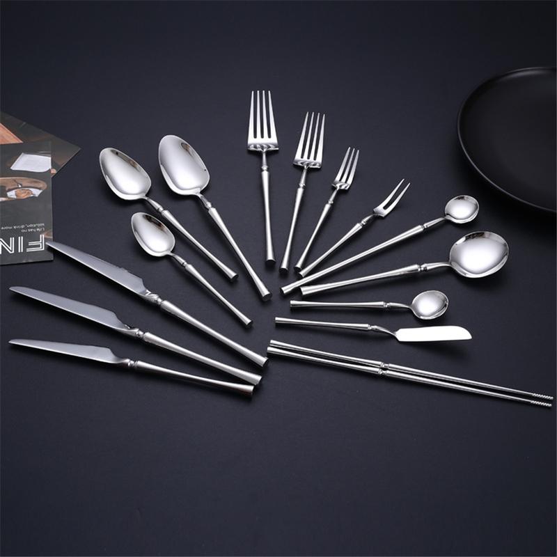 Exquisite 304 Stainless Steel Slim-waist Pointed Knife, Fork - TikTok ...