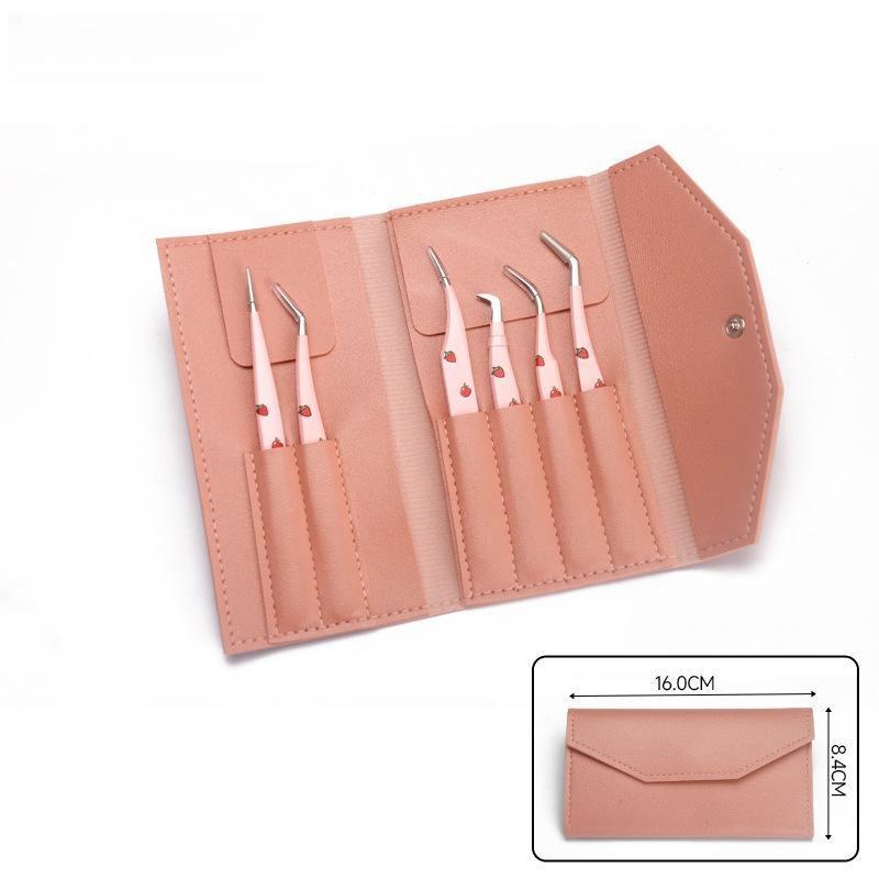 6 Types False Eyelash Tweezers Stainless Steel Anti-static Pincet ...