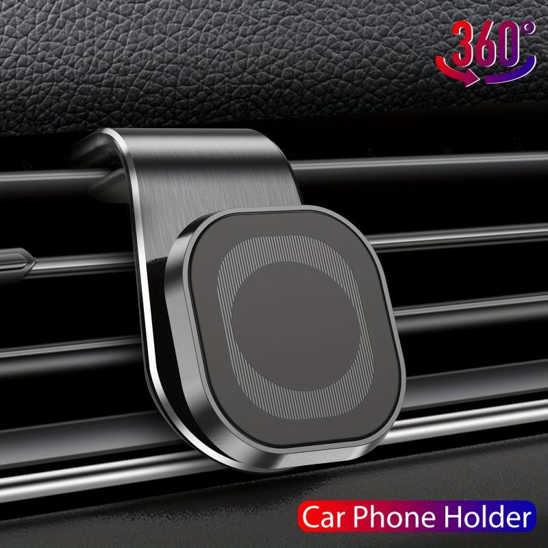L-shaped Car Air Vent Phone Holder, Universal Magnetic Car Phone ...
