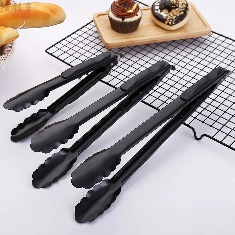 Kitchen Stainless Steel Food Clip Barbecue Bread Clip Cook Black ...