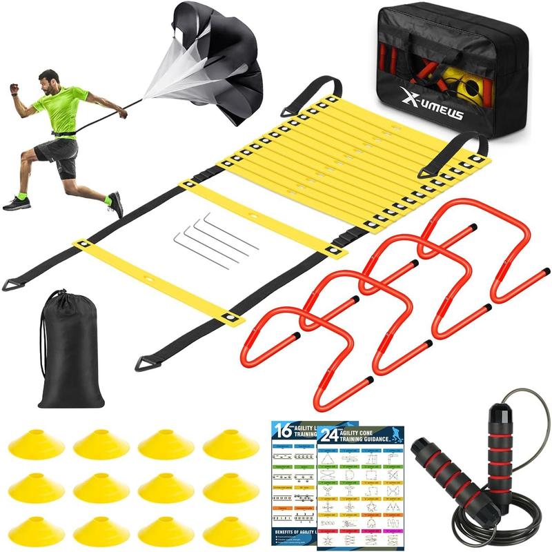 Agility Ladder Speed Training Equipment Set-20ft Agility Ladder,12 ...