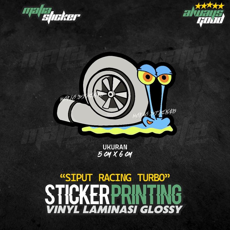 STICKER/STIKER PRINT CUT SIPUT RACING TURBO BALAP - Shop | Tokopedia