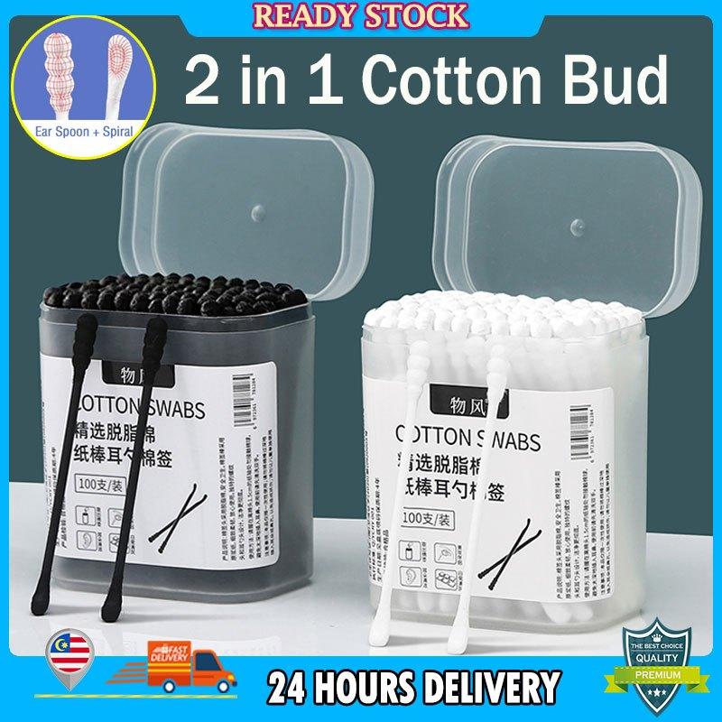 2 in 1 Cotton Bud Dual Head Design Earpick + Spiral-shape Fo - TikTok ...