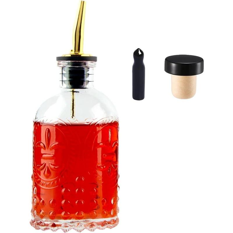 Simple Syrup Bottle, Glass Coffee Syrup Dispenser Bottle 7 OZ With ...