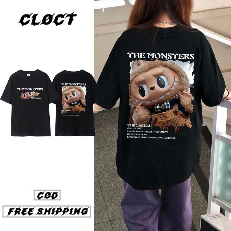 (COD)J000141* Overwomen's round neck black labubu printed - TikTok Shop ...