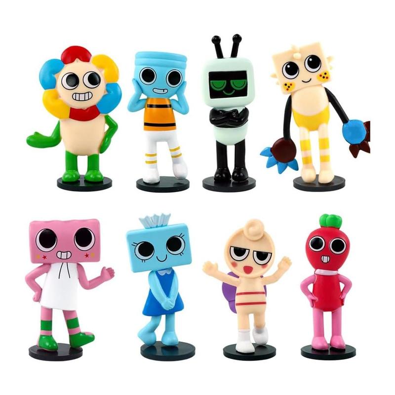 8PCS Dandy's World Character Model, Keychain Dandy Action Figure ...