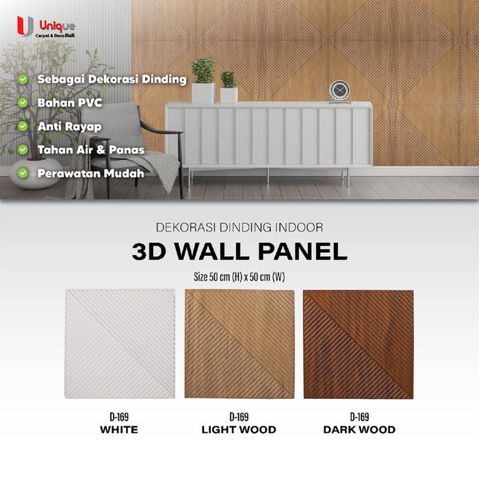 Jual 3D Wall Panel PVC Motif Salur / Ukuran 50 cm x 50 cm / Bahan PVC ...