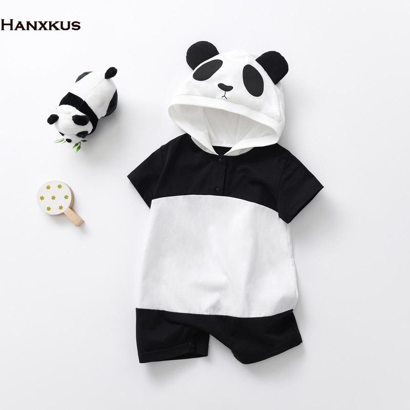 Kostum Bayi Panda, Baju Monyet Lengan Pendek Musim Panas, Jumpsuit ...