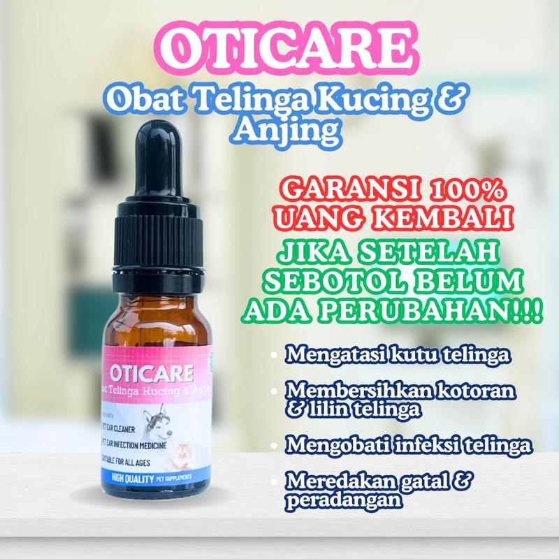 OTICARE EAR DROPS BASMI CONGE & EAR MITES TETES TELINGA KUCING ...