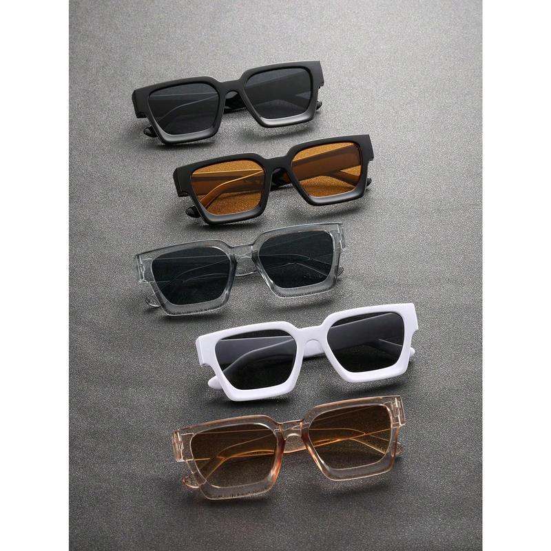 5pcs Men Geometric Frame Modern Simple Style Fashion Glasses - TikTok Shop