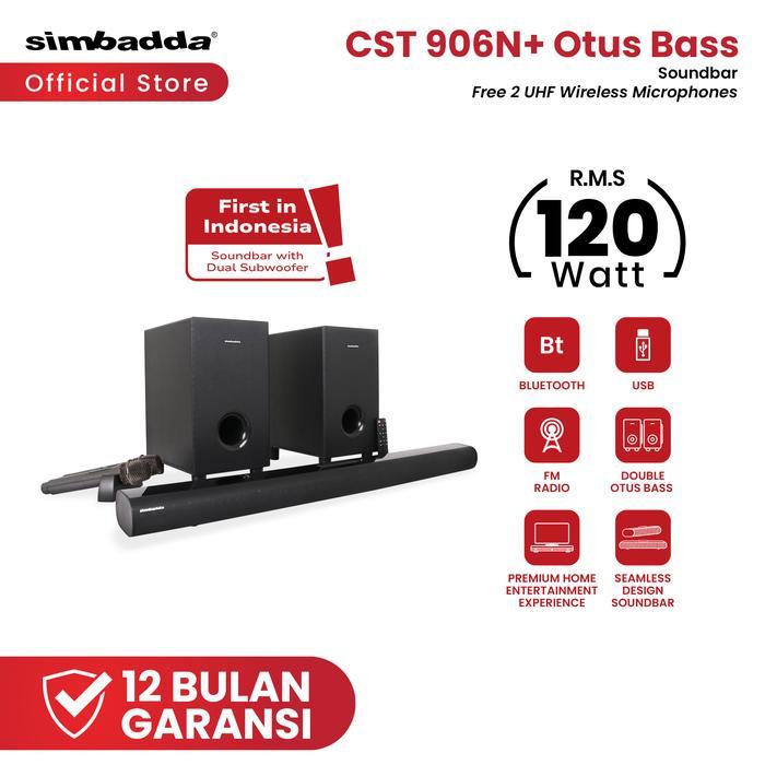Simbadda CST 906N+ Soundbar Otus Bass Dual Subwoofer Speaker Karaoke TV ...