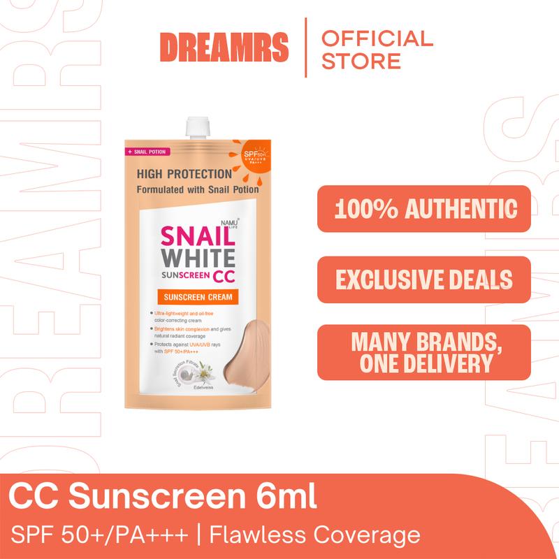 SNAILWHITE CC Sunscreen SPF 50/PA+++ 6ml (DREAMRS) - TikTok Shop ...