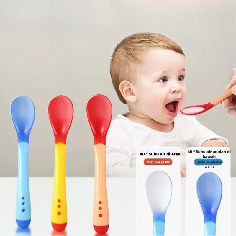 Nursing Sudu Penderiaan Suhu, untuk Bayi, Perkakas Makan, Berubah Warna ...