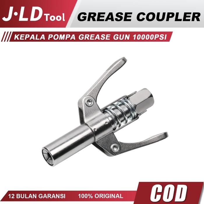 Promo JLD Kepala Pompa Grease Gun Coupler 6 Rahang Baja Paduan 10000 ...