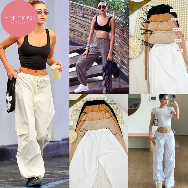 HERMOSA Parachute Pants Swag Jogger with String Taslan Fabric - TikTok Shop Philippines