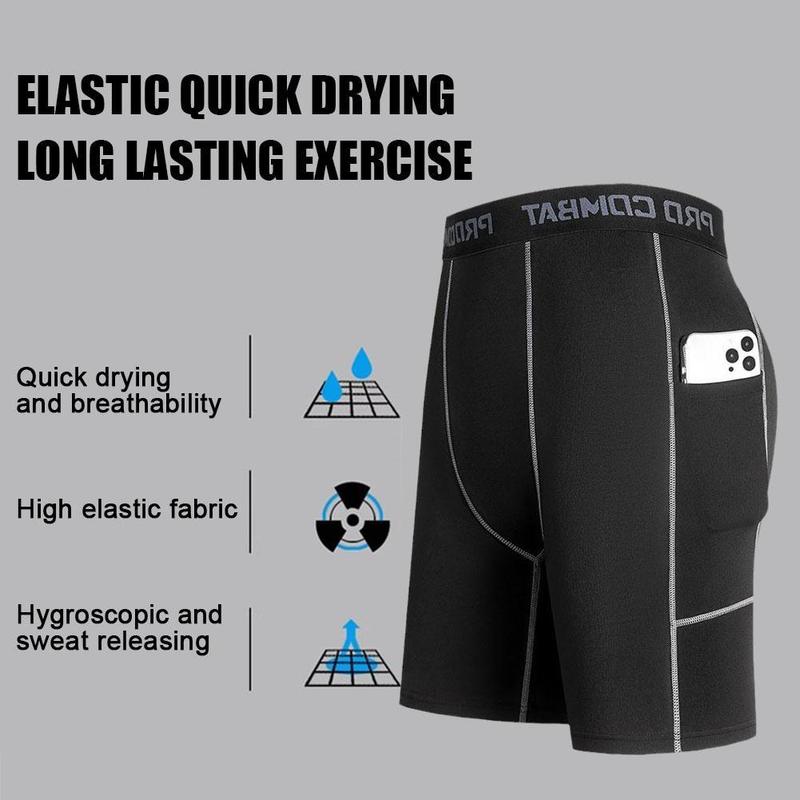 Men`s Compression Short Pants Basketball Legging Pro Workout Supporter ...