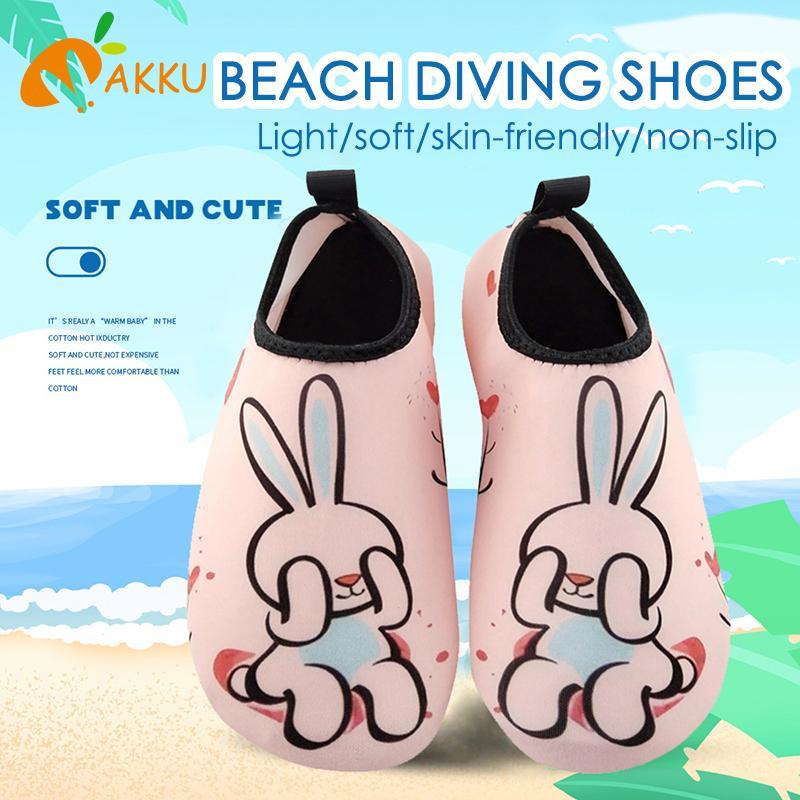 Children's beach shoes cute cartoon print waterproof shoes quick-drying ...