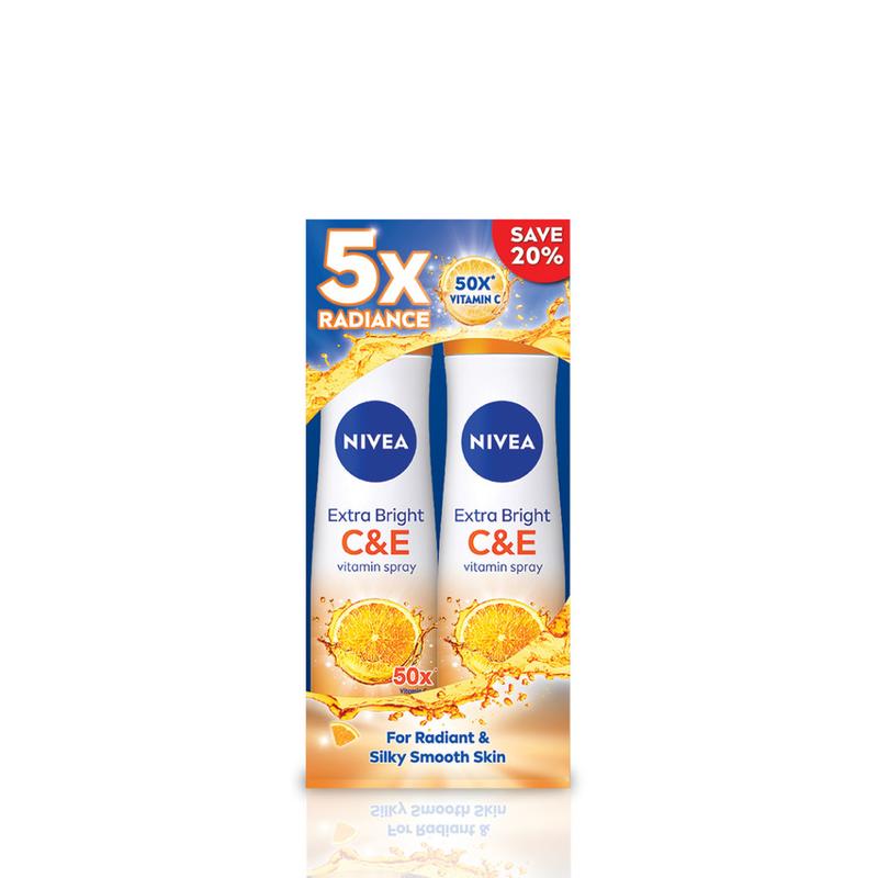 NIVEA Deo Extra Bright C&E Spray 2x150ml - TikTok Shop Malaysia