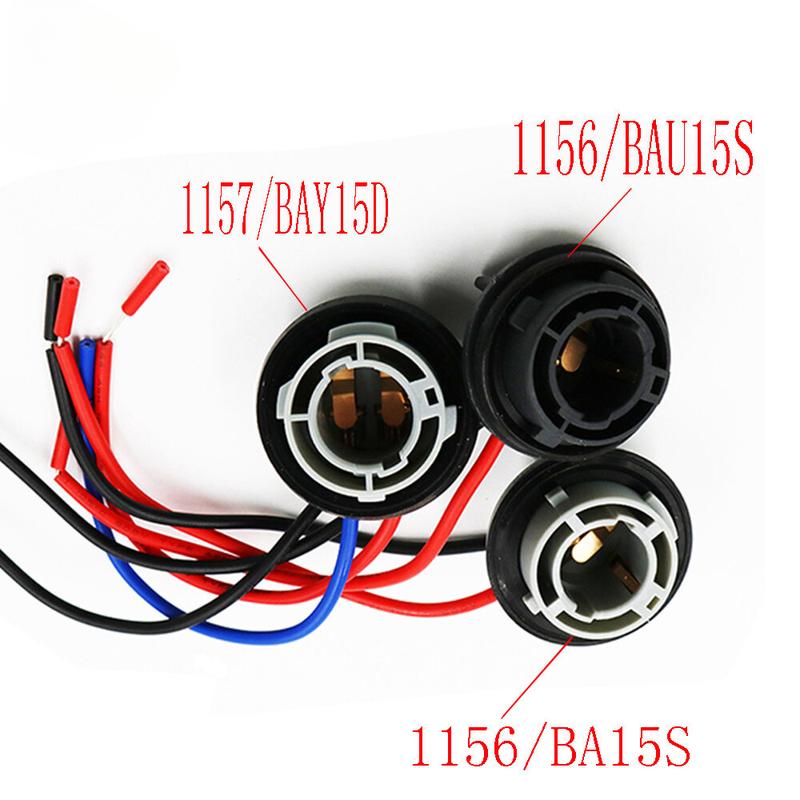 2pcs 1156 1157 Bulb Socket Female Adapter 1156 BAU15S BA15S P21W ...