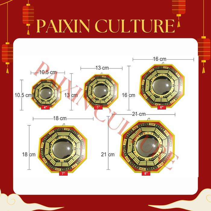 Kaca Cermin Fengshui Pakwa Cembung / Cekung Segi 8 kuning - Shop ...
