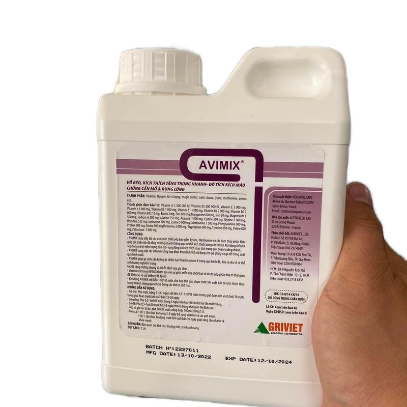 Thuốc bổ vỗ béo Avimix 1 lít ,dạng nước,hàng nhập khẩu của công ...