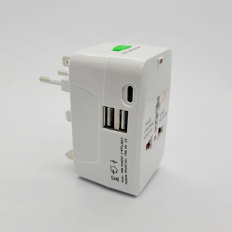 Worldwide Travel Adapter with USB Ports and Type C, Compact AC Power ...