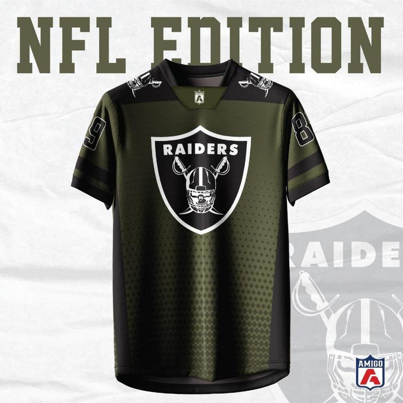 Jersi Microfiber, Rekaan Baju-T NFL Sublimasi, OLIVE RAIDERS - TikTok ...