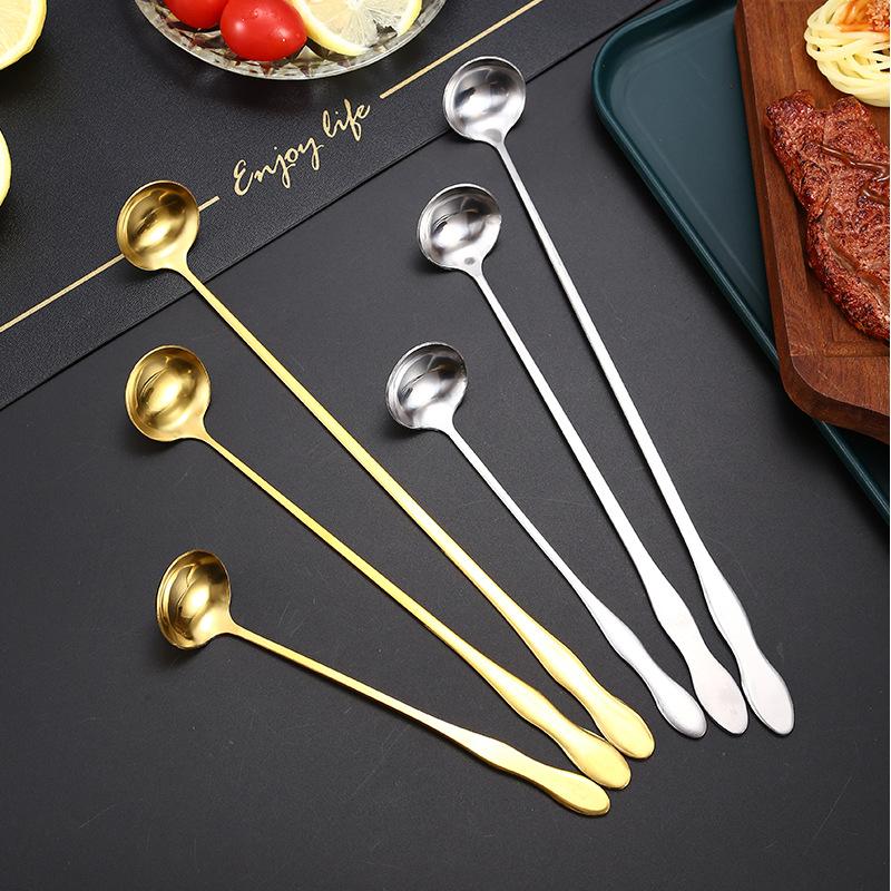 Stainless Steel Tablespoons Seasoning Spoon Gourd Long Handl - TikTok ...