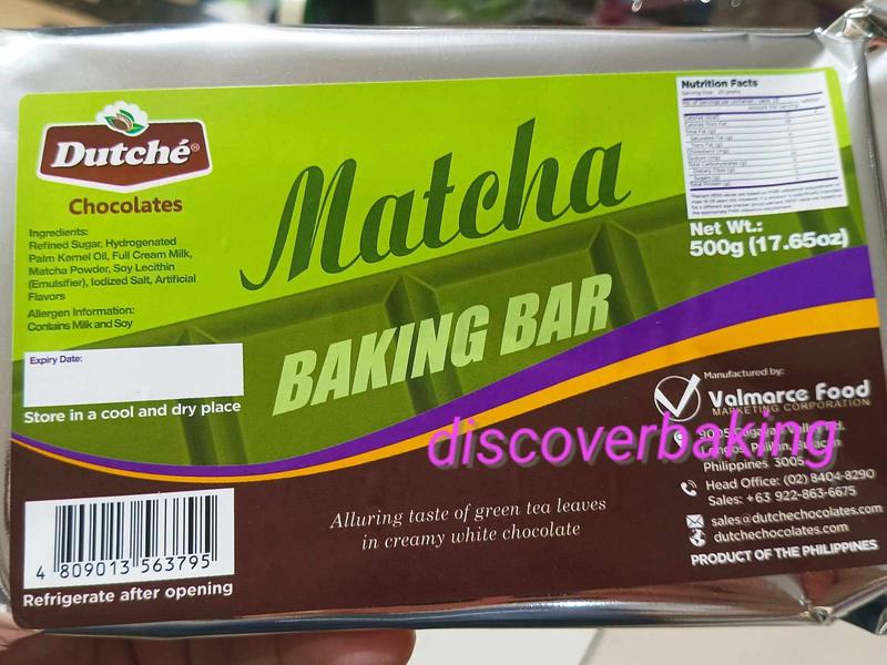 Dutche MATCHA BAKING BAR 500G Chocolates Baking Bars Snack Dessert ...