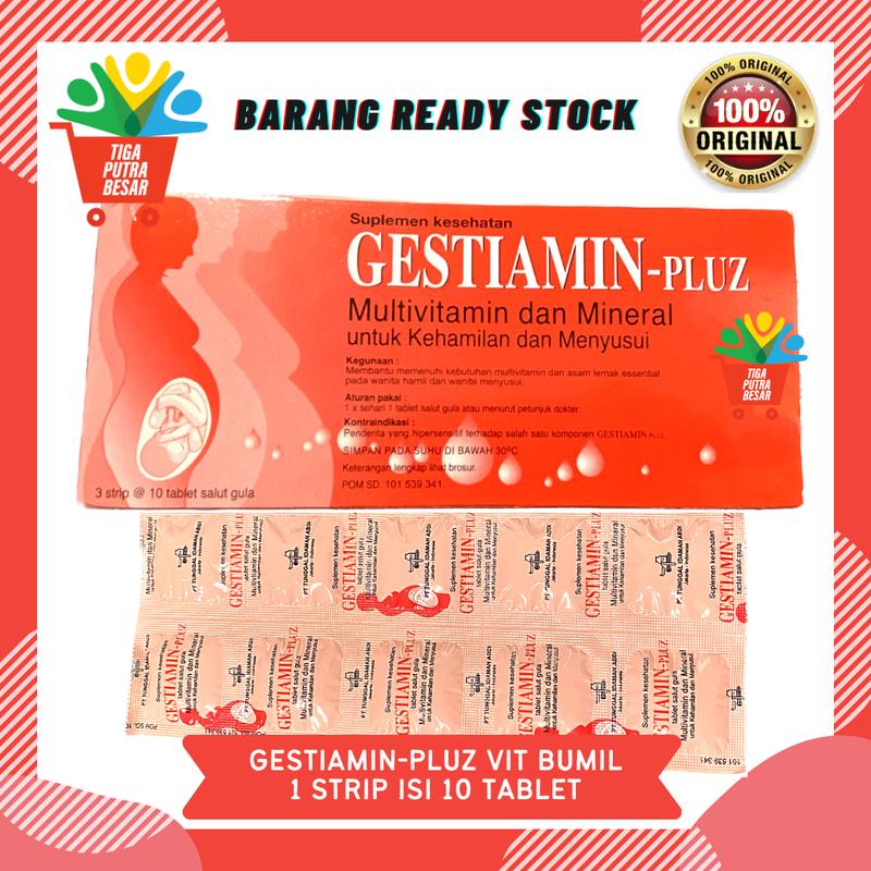 GESTIAMIN PLUZ VITAMIN IBU HAMIL DAN MENYUSUI ISI 10 TABLET - Shop ...