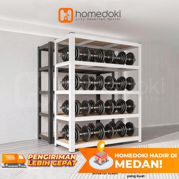 Promo Homedoki Rak penyimpanan 4 tingkat / 4 susun Rak gudang Serbaguna ...