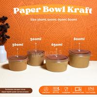 Jual [ISI 25PCS] Paper Bowl Kraft 360ml 500ml 650ml 800ml / Paper Bowl ...