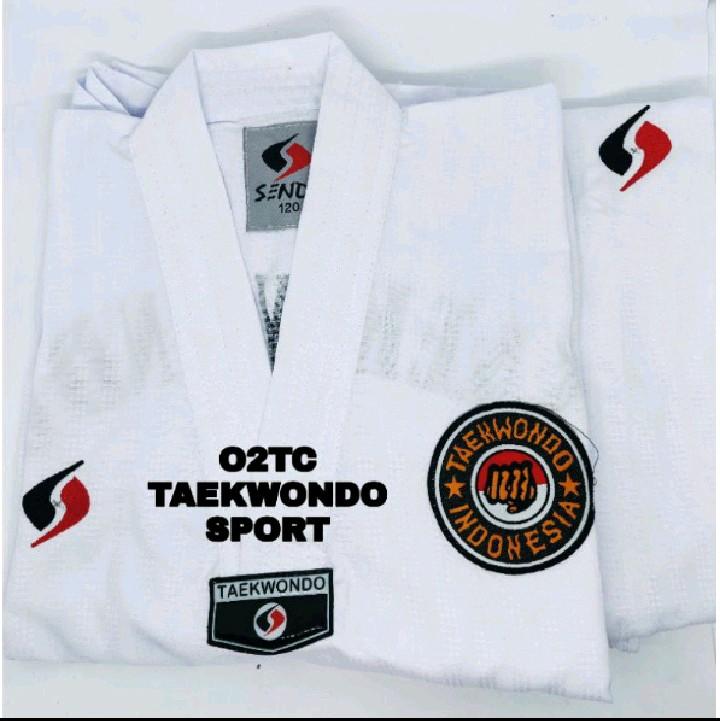 DOBOK SERAGAM TAEKWONDO SENDY CHAMPION KERAH PUTIH DAN KERAH - Shop | Tokopedia